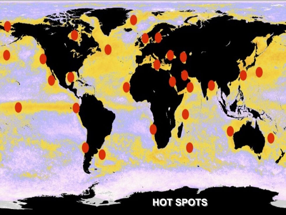 2023 record marine heat waves: Coral Bleaching HotSpot maps reveal ...